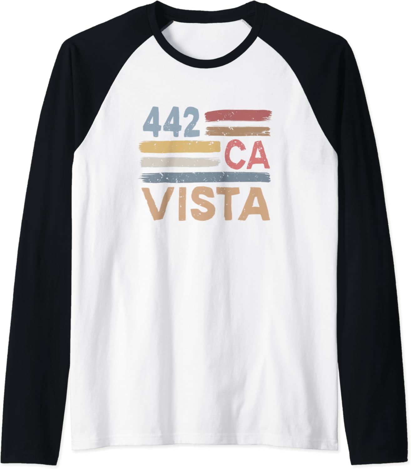 Amazon Retro Vista Area Code 442 Residents State California Raglan amazon-retro-vista-area-code-442-residents-state-california-raglan